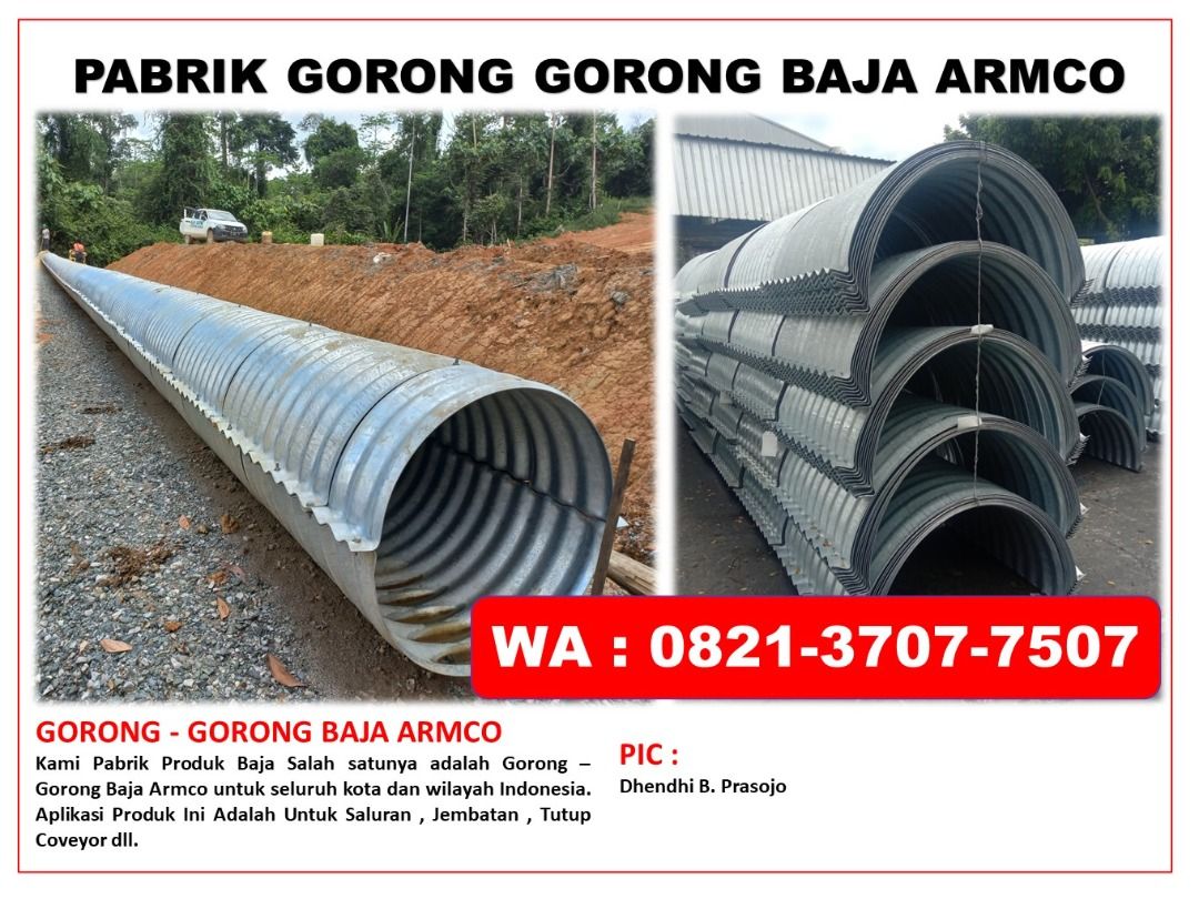 Pipa Culvert Armco Nestable Flange Multi Plate Pipe Gorong Gorong Baja - Kabupaten Bireuen ...