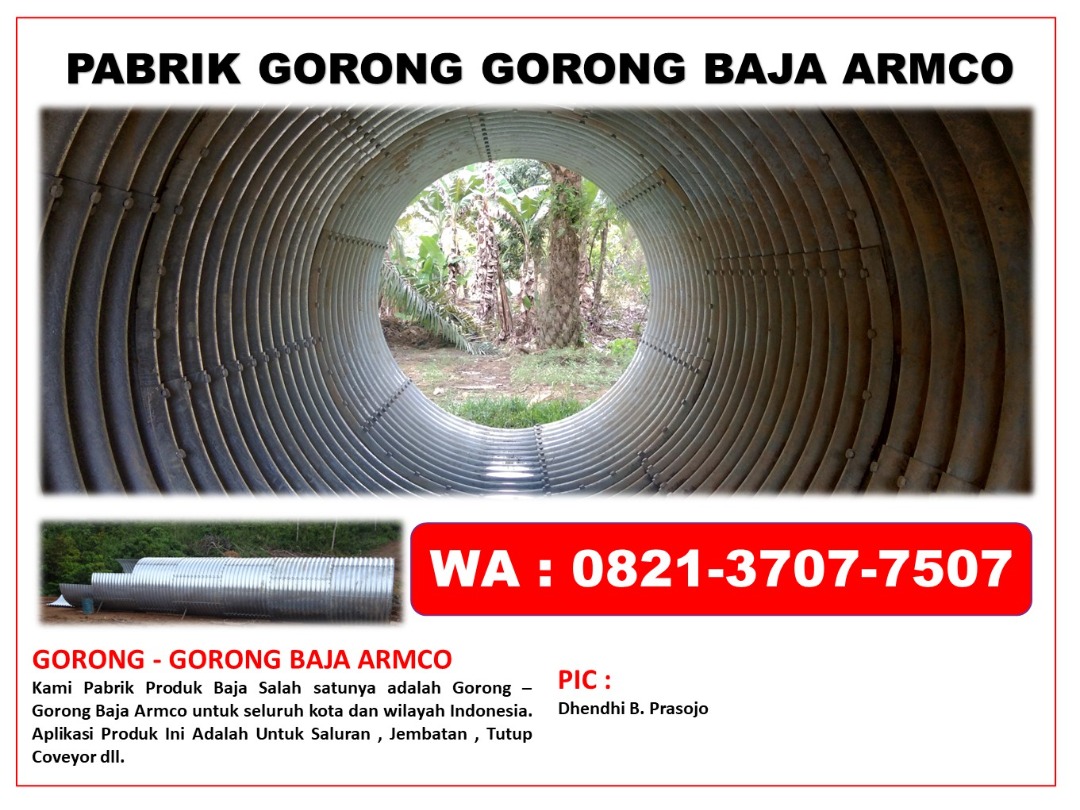 Pipa Culvert Armco Nestable Flange Multi Plate Pipe Gorong Gorong Baja - Kabupaten Batu Bara ...
