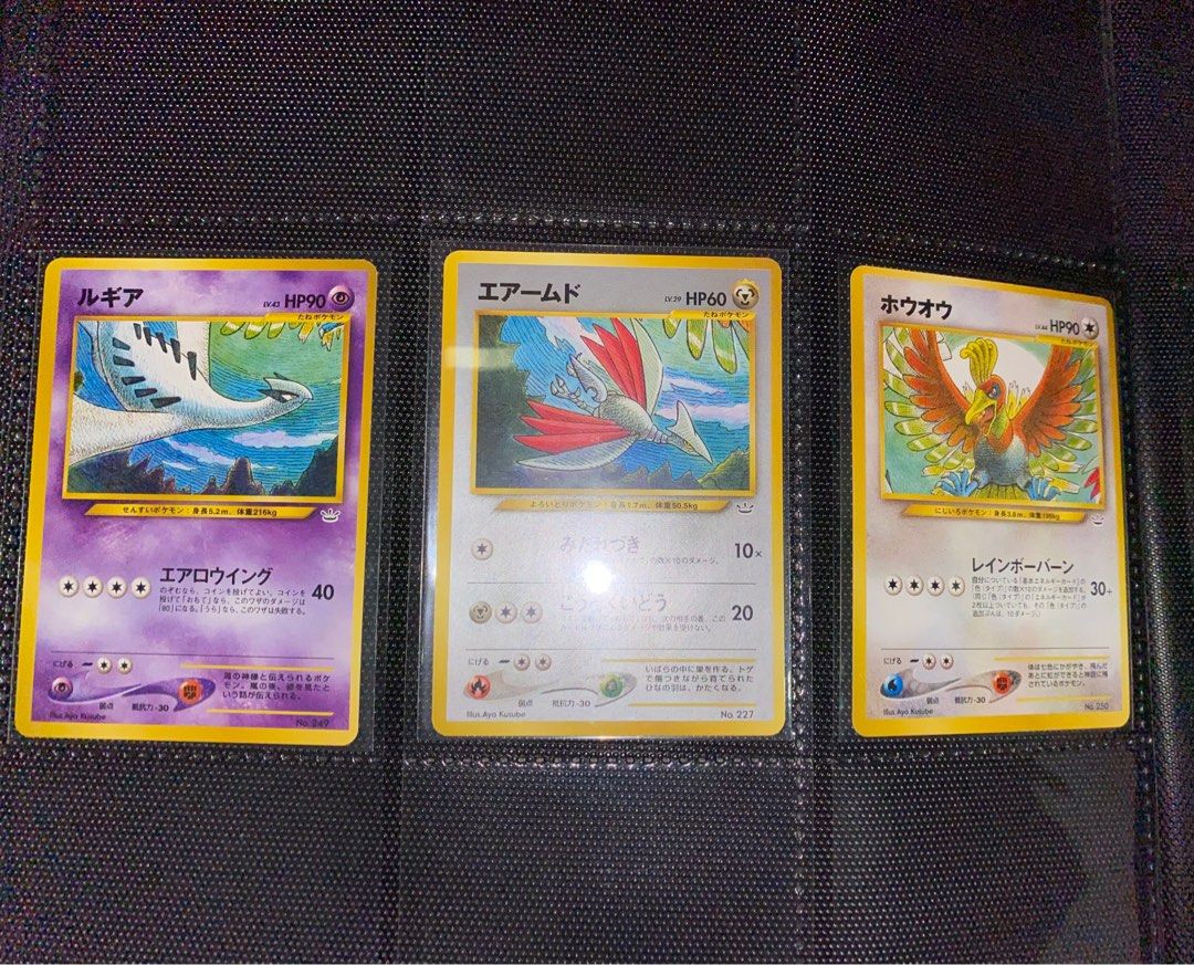 Pokemon Neo Premium File Promo Lugia Hooh Skarmory, Hobbies & Toys ...