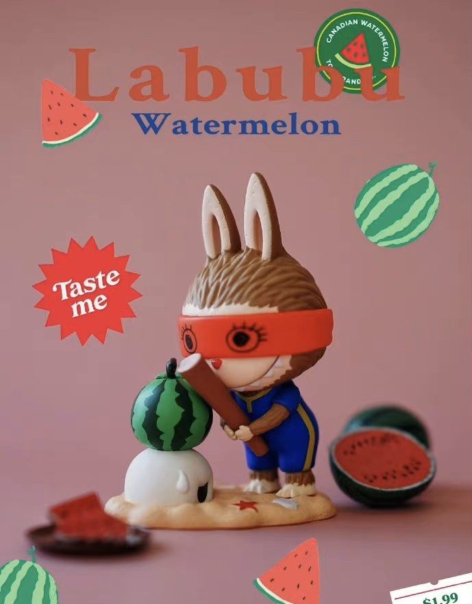 Popmart Labubu水果系列 西瓜 Watermelon, 興趣及遊戲, 玩具 & 遊戲類 - Carousell