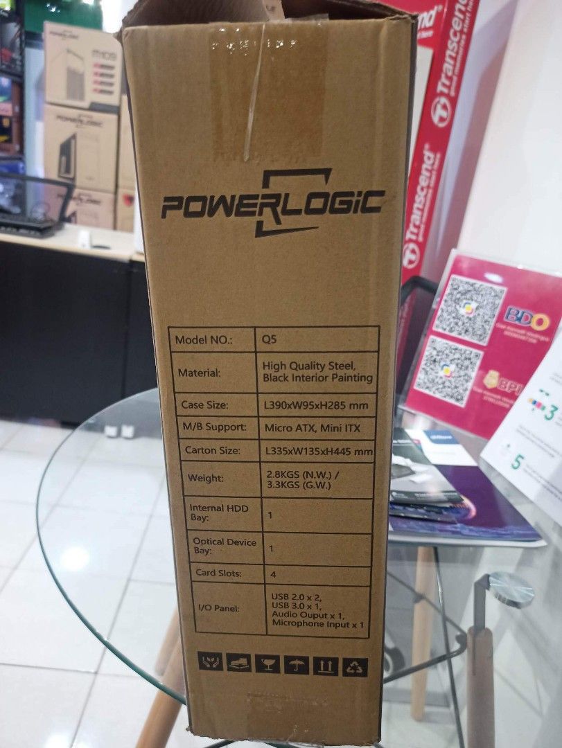 Powerlogic Q5 Slim Mini-Micro ATX PC Desktop Case with 600w PSU ...