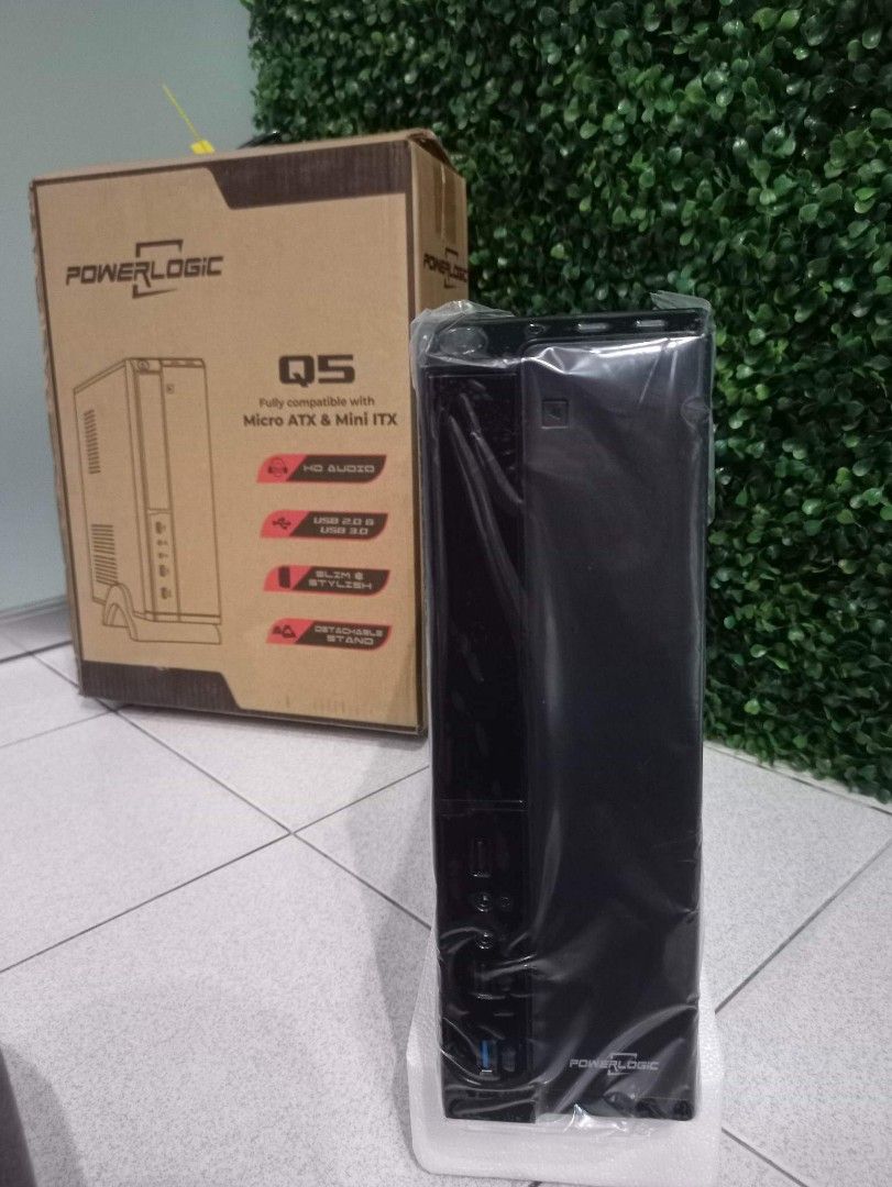 Powerlogic Q5 Slim Mini-Micro ATX PC Desktop Case with 600w PSU ...