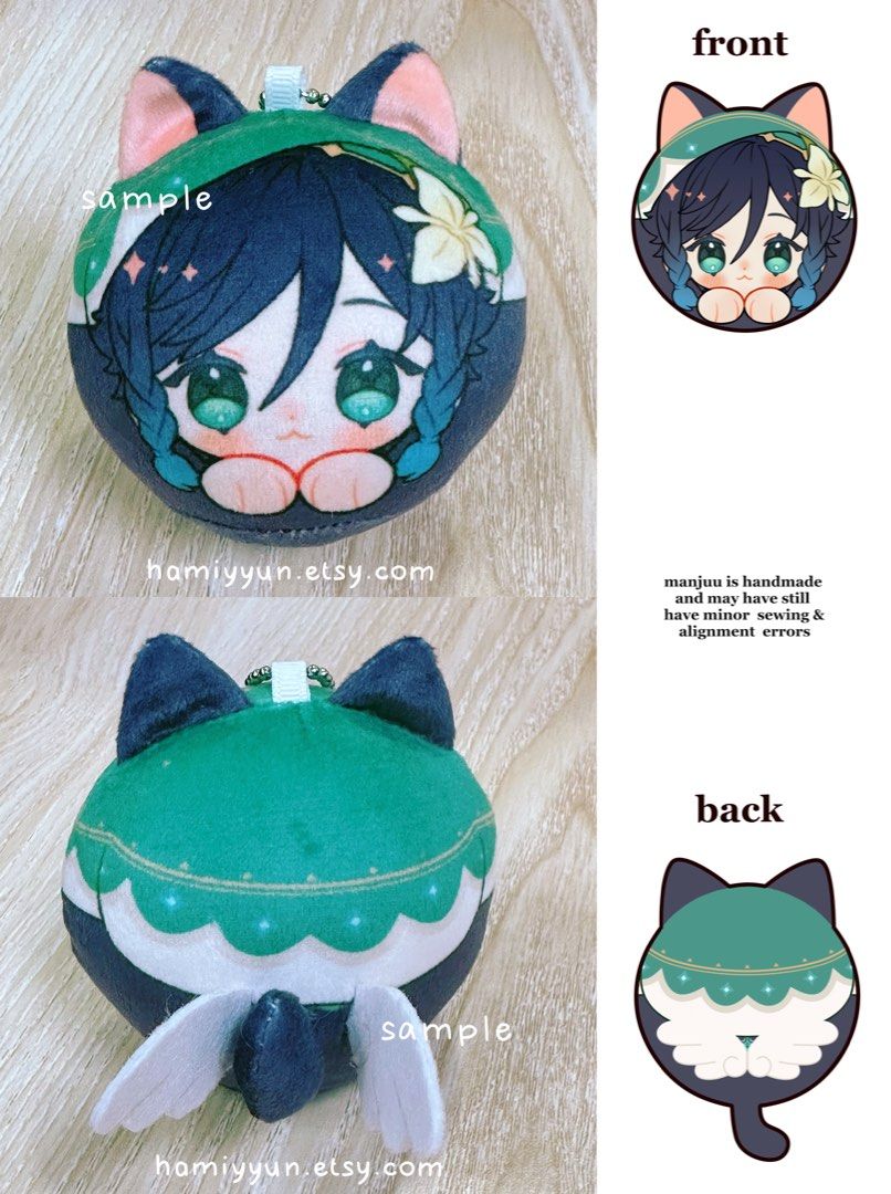 PREORDER Fanmade Genshin Impact Cotton Omanjuu / Manjuu Keychain ...