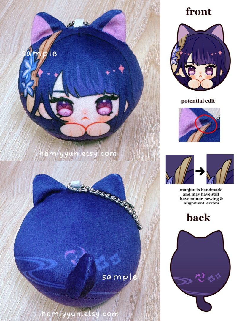 PREORDER Fanmade Genshin Impact Cotton Omanjuu / Manjuu Keychain ...
