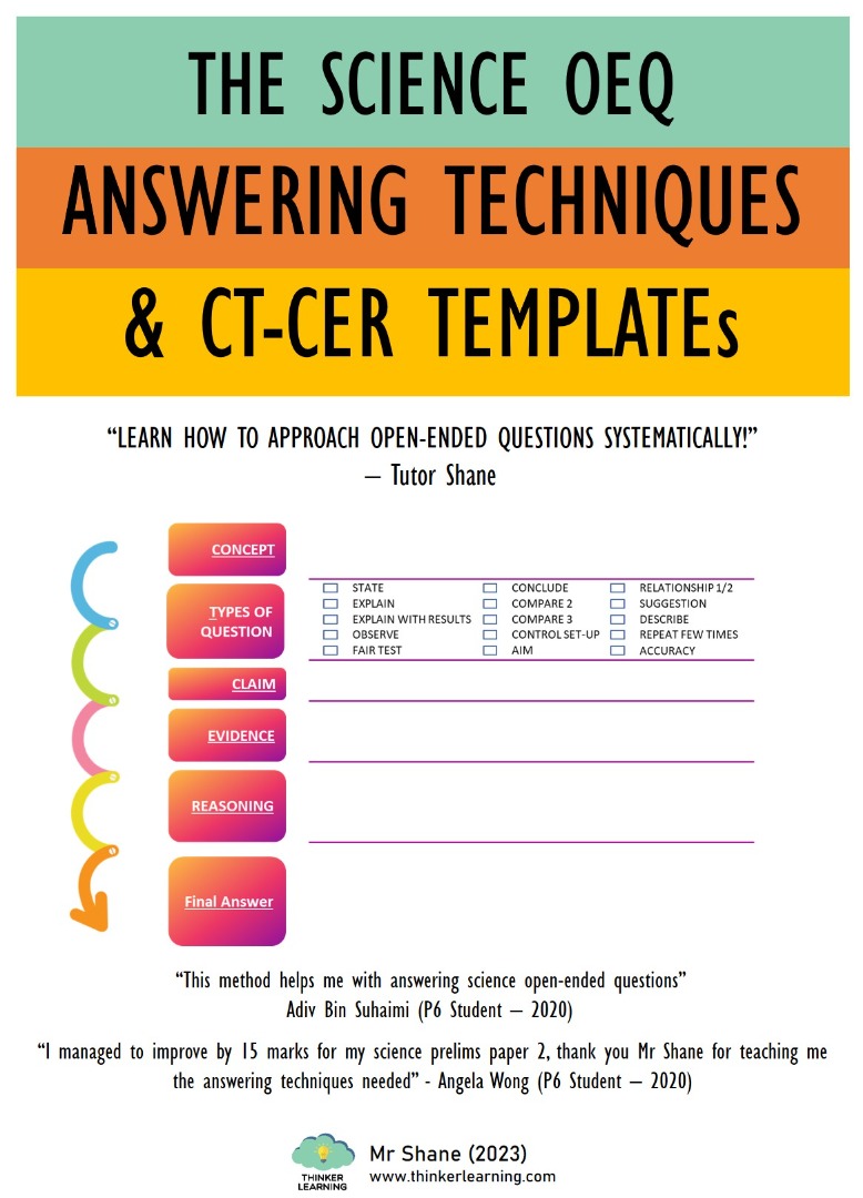 PSLE Science Open Ended Questions Answering Techniques Guide, Hobbies ...