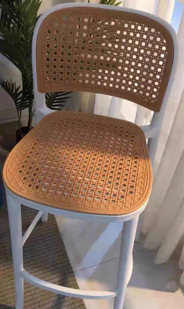 Rattan Bar Stool High Chair, Furniture & Home Living, Furniture, Chairs ...