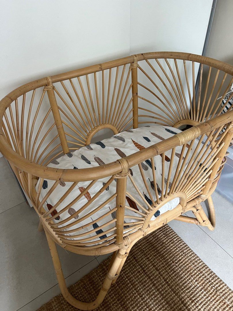 Rattan cot crib, Babies & Kids, Baby Nursery & Kids Furniture, Cots ...