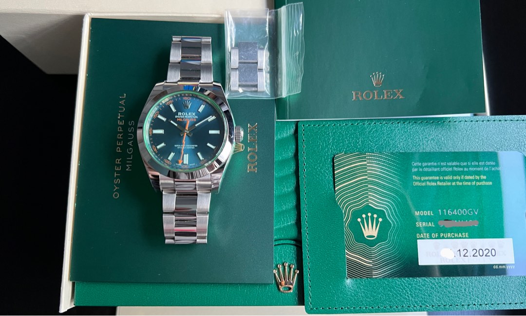 (New NFC card) Rolex milgauss blue Z, Luxury, Watches on Carousell