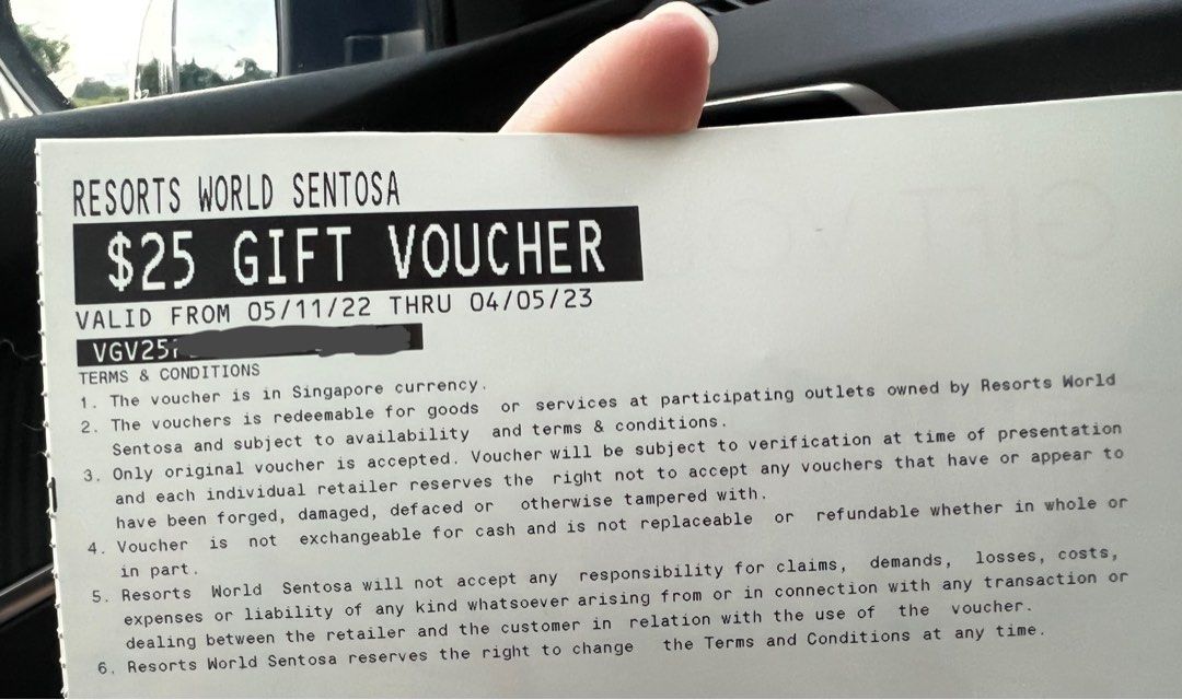 Rws Resorts World Sentosa $25 x2 gift vouchers nt ntuc fairprice ...