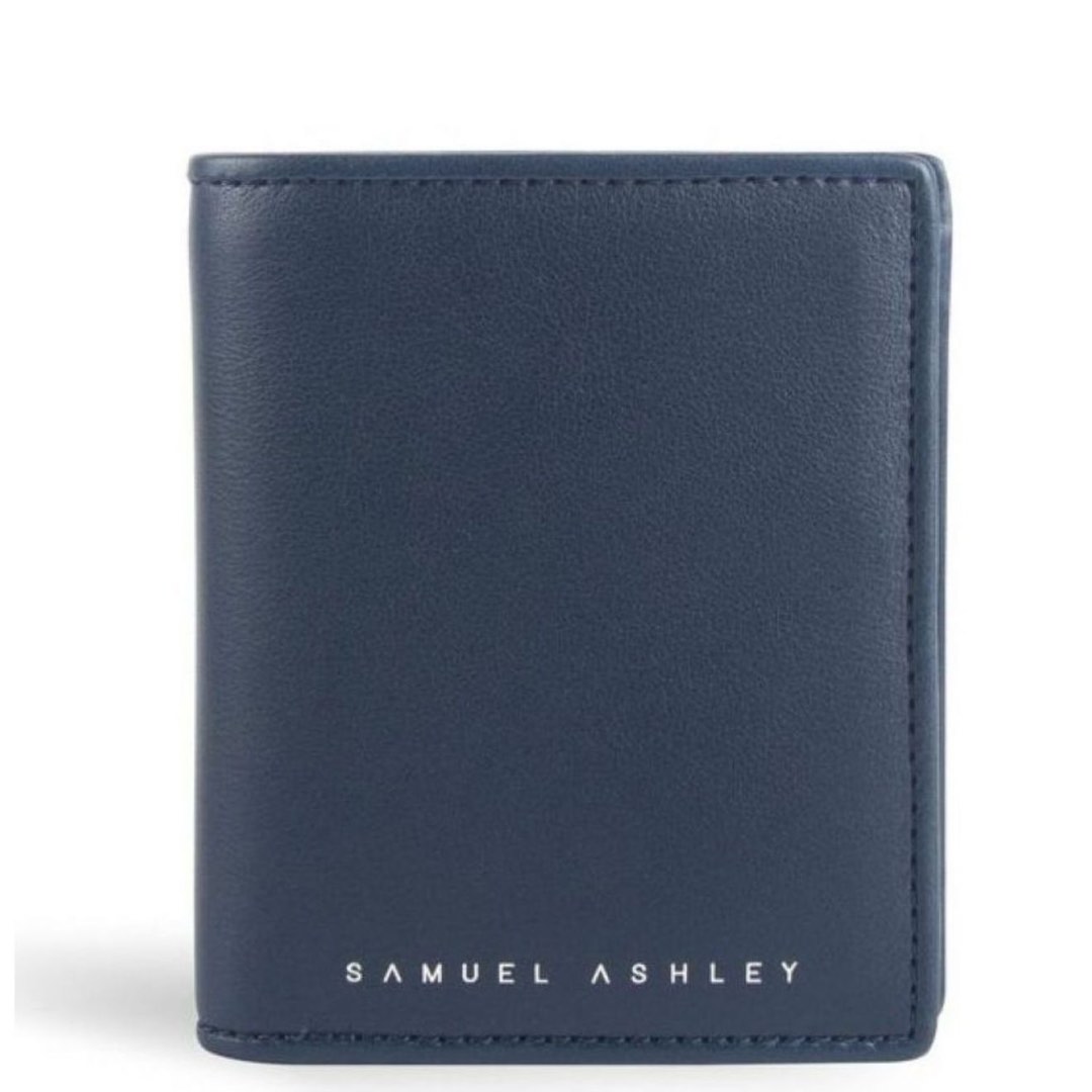 Samuel Ashley Chandler Italian Leather Vertical Bi-Fold with Coin Case ...
