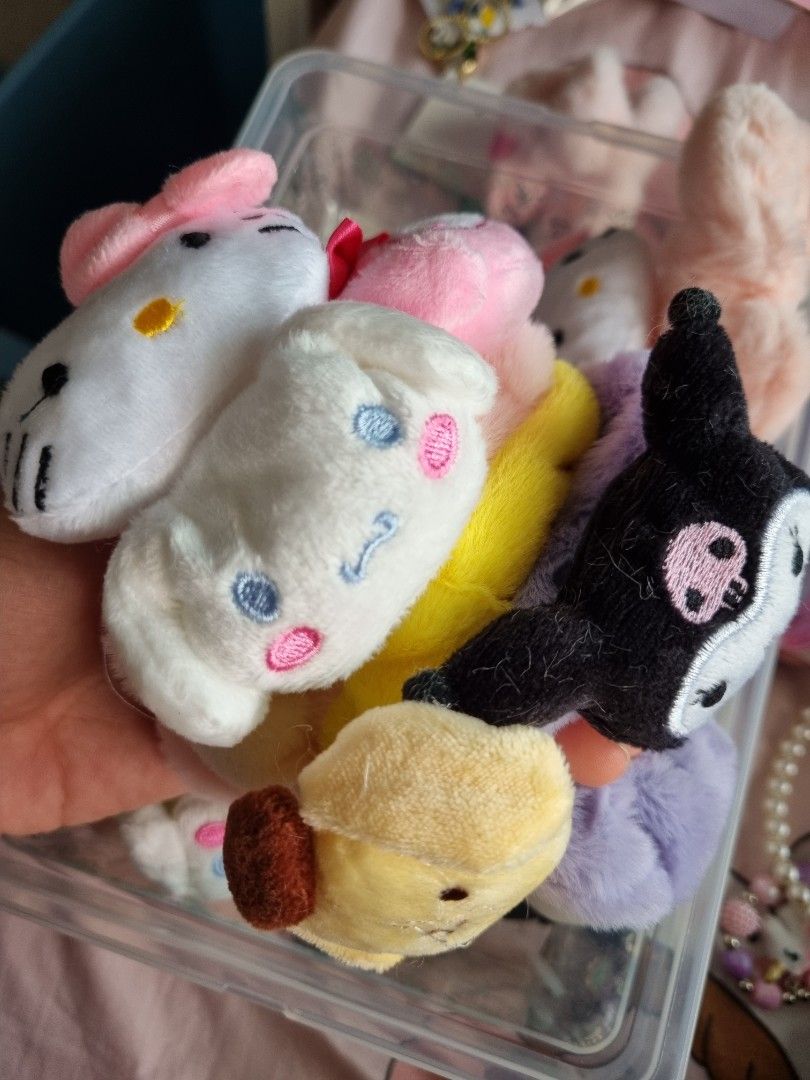 SANRIO SCRUNCHIES KUROMI HELLO KITTY CINAMAROO POMPOMPURIN MY MELODY ...