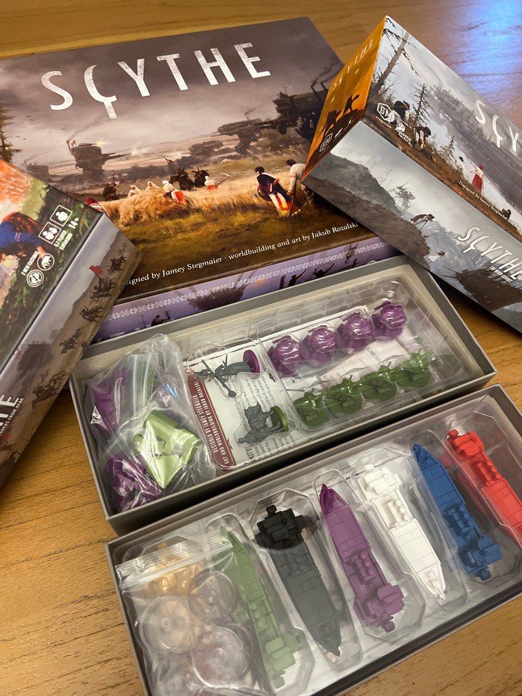Scythe base game + Invaders from Afar + The Wind Gambit, Hobbies & Toys ...