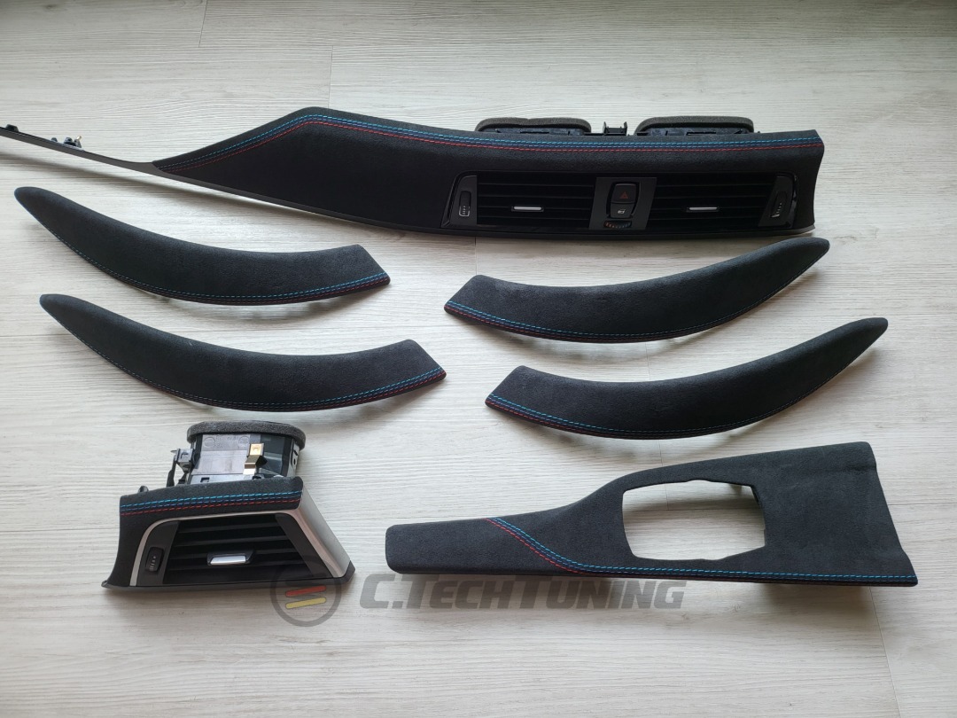 Set B - BMW Genuine Alcantara Interior trim with custom tri color ...