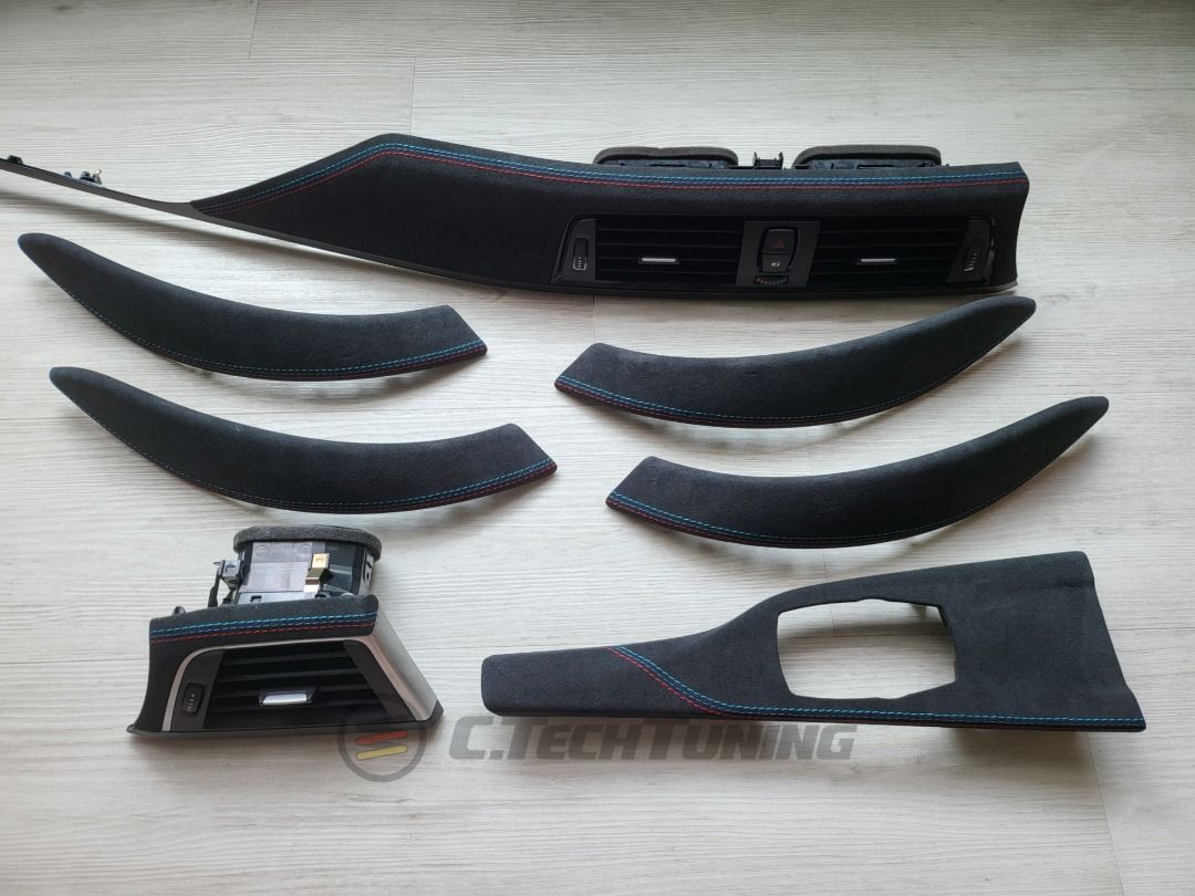 Set B - BMW Genuine Alcantara Interior trim with custom tri color ...