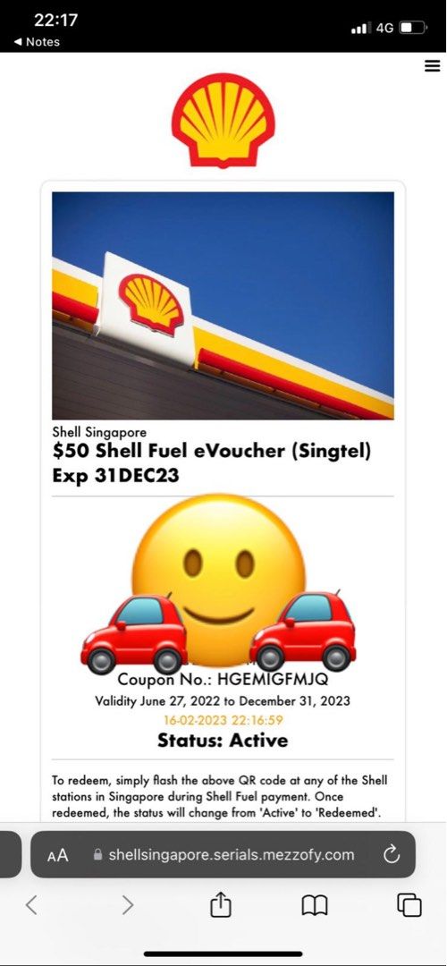 Shell Fuel eVoucher, Tickets & Vouchers, Vouchers on Carousell