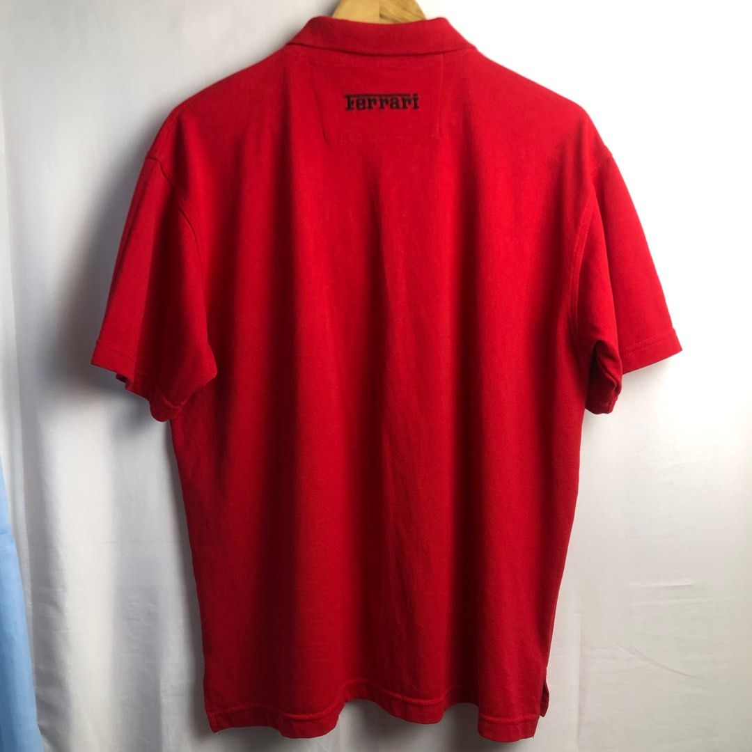 Shell x Ferrari Zipped Polo Shirt on Carousell