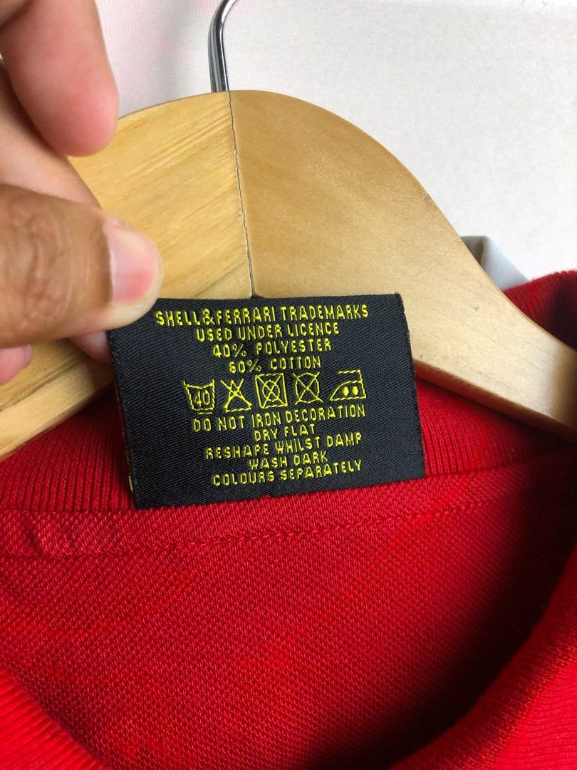 Shell x Ferrari Zipped Polo Shirt on Carousell