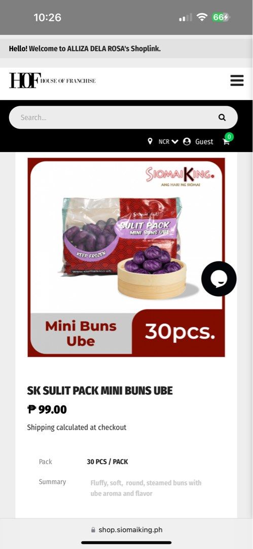siomai king sulit pack mini buns ube 30pcs, Food & Drinks, Chilled ...