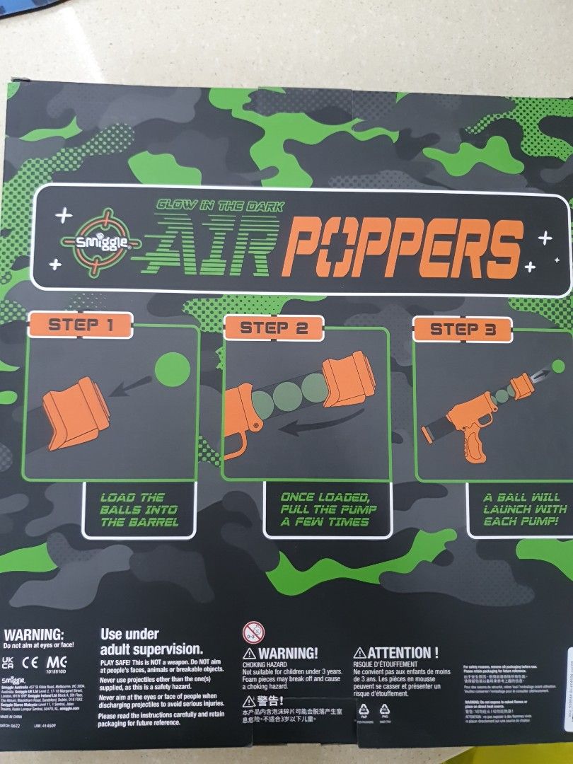 Smiggle Air Poppers, Hobbies & Toys, Toys & Games on Carousell