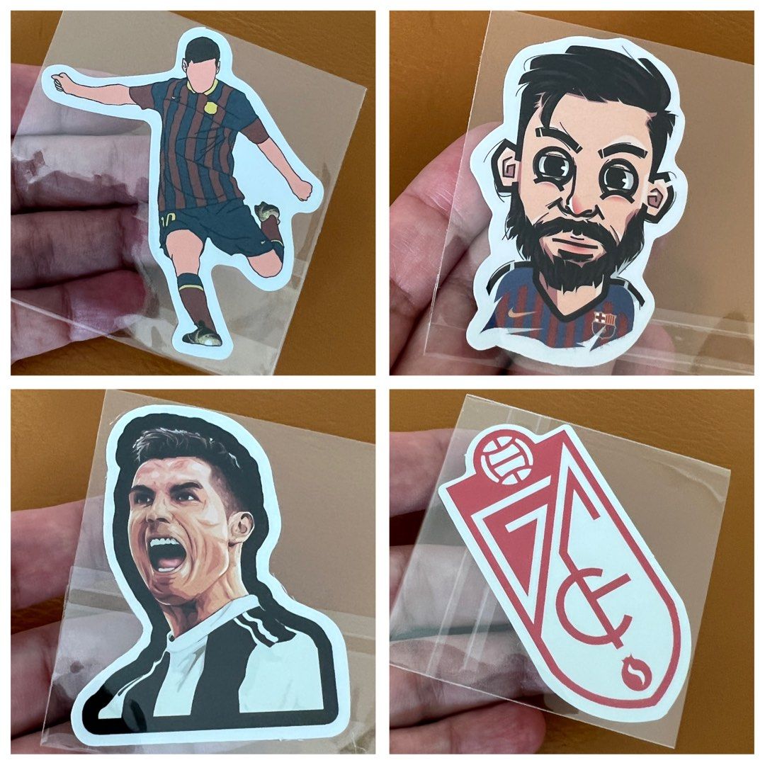 Soccer World Cup Lionel Messi Cristiano Ronaldo football club stickers ...
