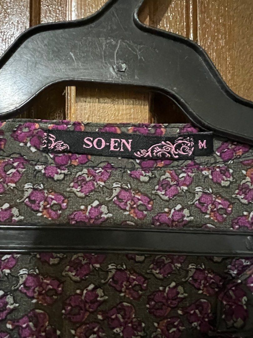 Soen floral sheer blouse with inner sando, Women's Fashion, Tops ...