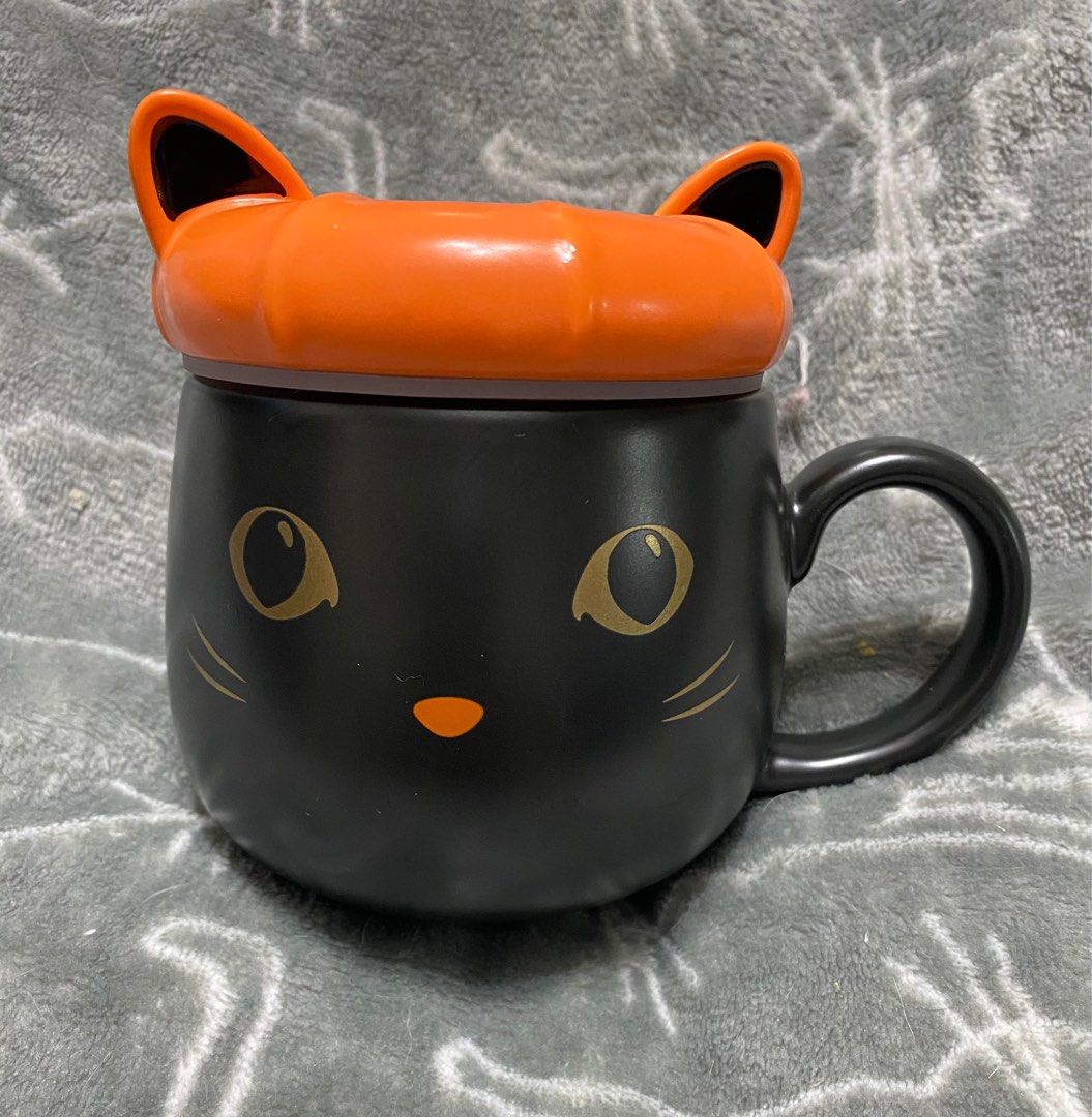 Starbucks cat coffee mug 12oz 星巴克貓貓咖啡杯, 傢俬＆家居, 廚具和餐具, 茶具配件 - Carousell