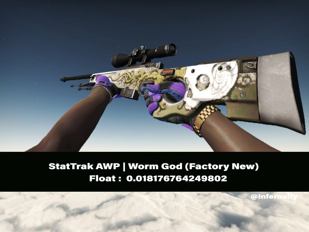 StatTrak AWP Worm God FN CSGO SKINS KNIVES, Video Gaming, Gaming ...