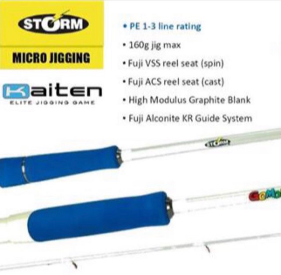 Storm Gomoku fishing rod Kaiten Blue = PE 1-3, Sports Equipment ...