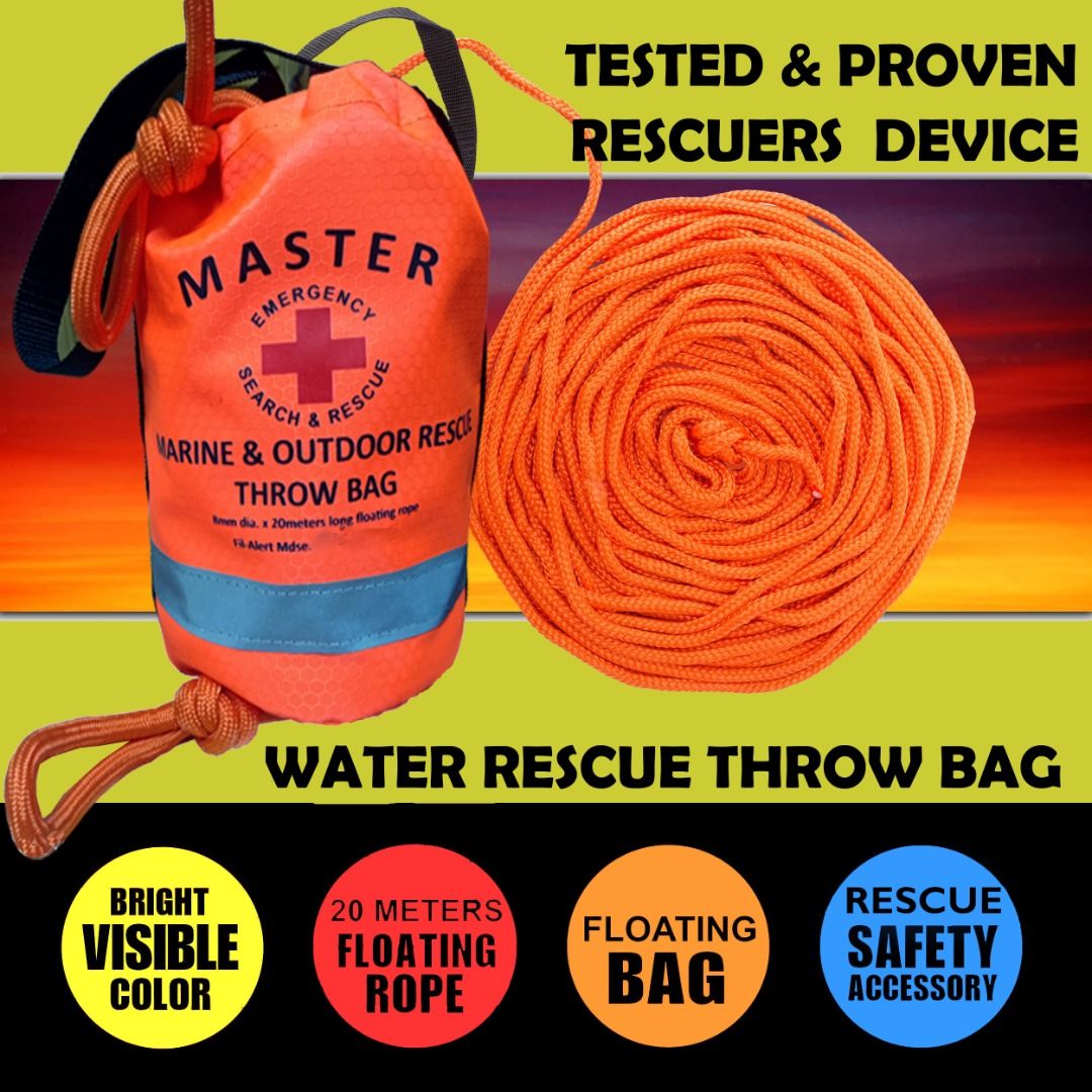 Throw Bag Rescue Rope Emergency Device Throw Rope Floating for Flooding ...