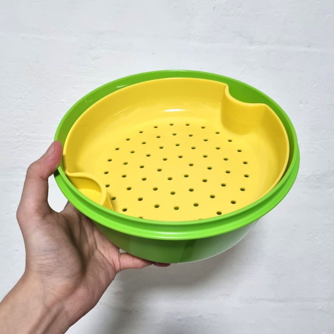 Tupperware 1L and 1.5L Modular Round Bowl Container with Noodle Holder ...