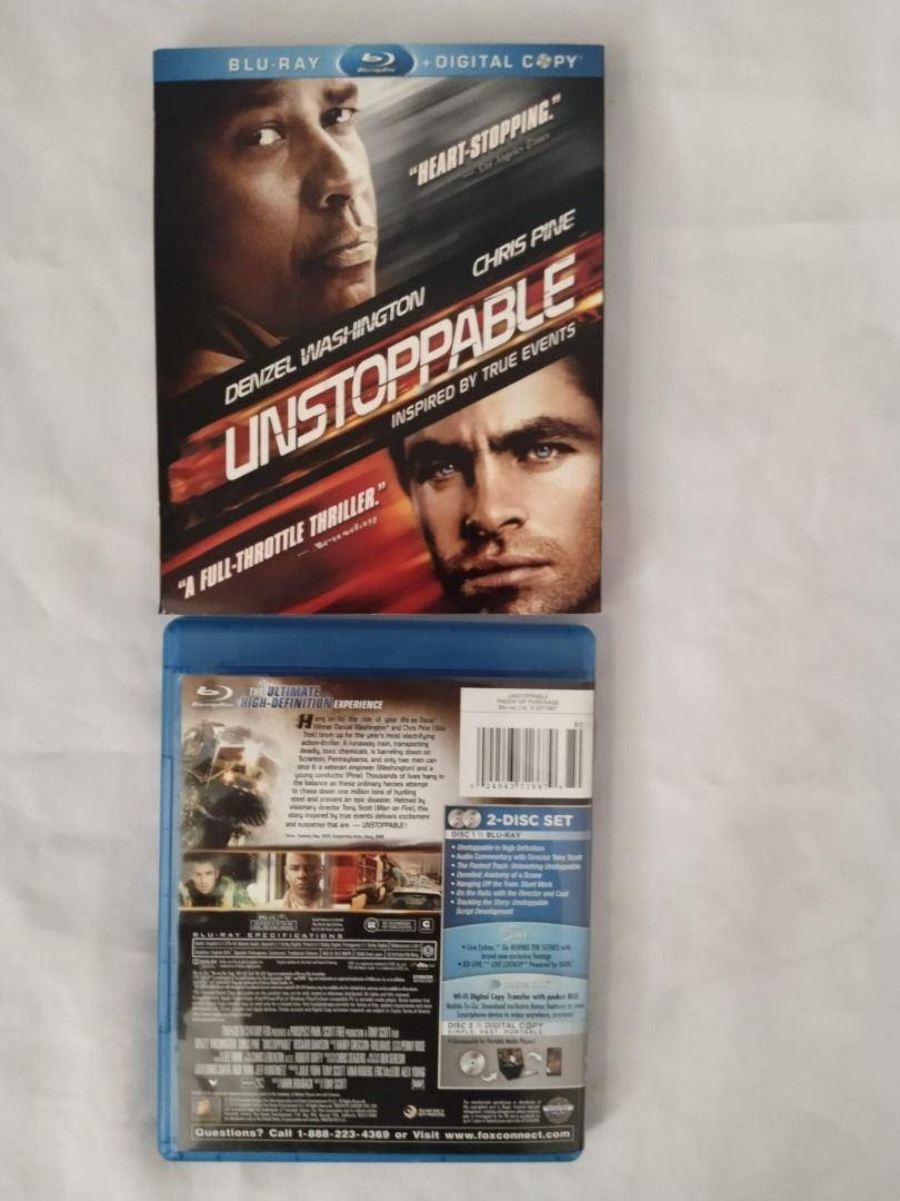 Unstoppable Blu Ray movie, Hobbies & Toys, Music & Media, CDs & DVDs on ...