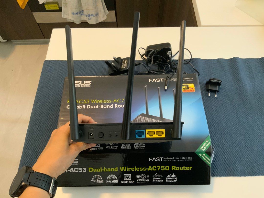 [Used] Asus Dual Band Wireless-AC750 Router, Computers & Tech, Parts ...