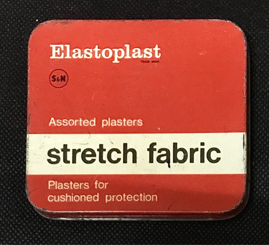VINTAGE ENGLAND ELASTOPLAST TIN CONTAINER (BOX ONLY), Hobbies & Toys, Collectibles & Memorabilia ...