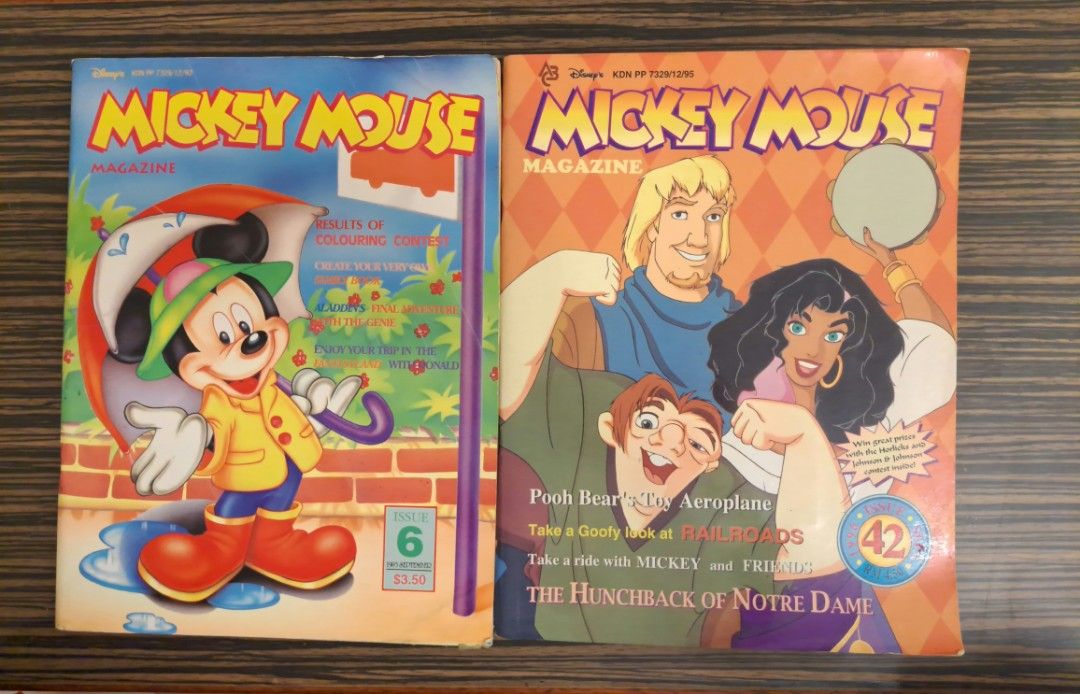 Vintage Mickey Mouse 1993 & 1996 Magazine, Hobbies & Toys, Books ...