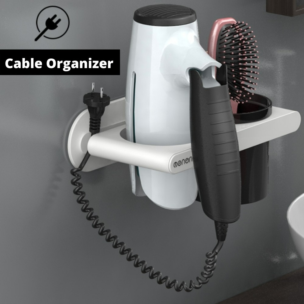 Wall Mounted Hair Dryer Holder Rack Organiser, Furniture & Home Living ...