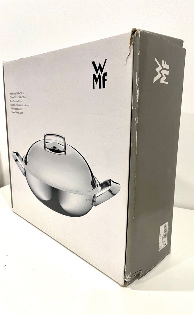 WMF 36cm Stainless Steel Wok, Furniture & Home Living, Kitchenware & Tableware, Other ...