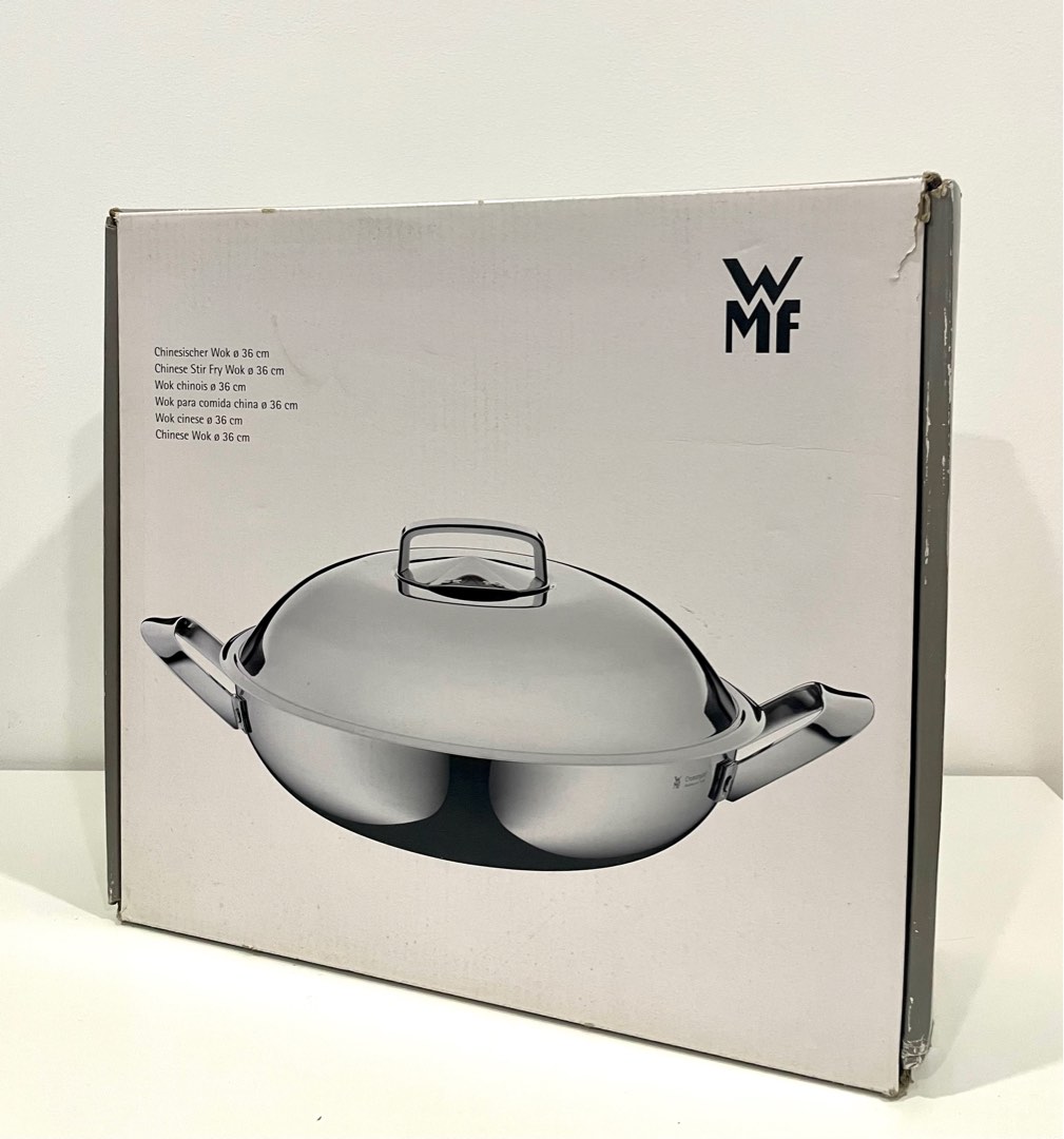 WMF 36cm Stainless Steel Wok, Furniture & Home Living, Kitchenware & Tableware, Other ...