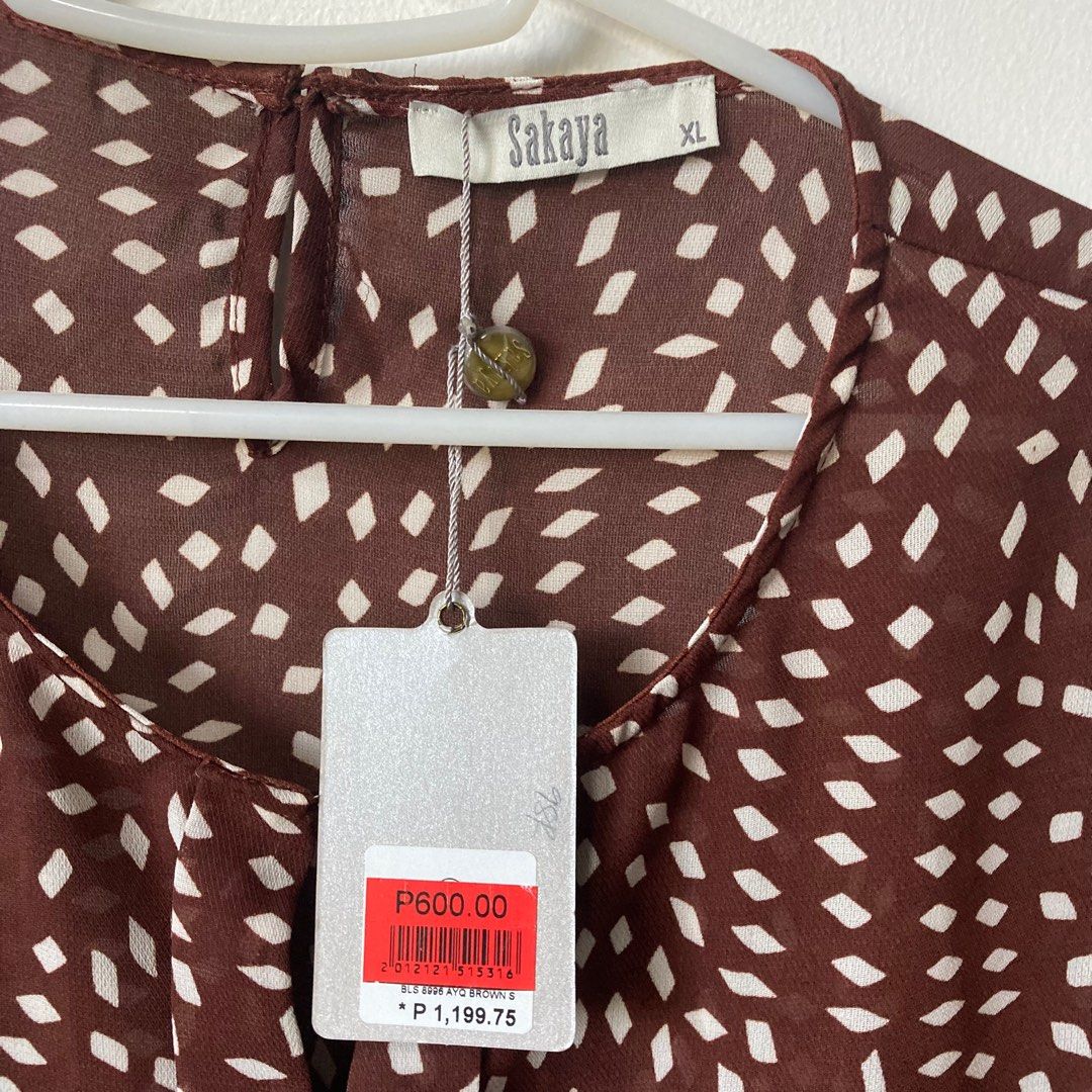 XL Loose sheer office blouse on Carousell