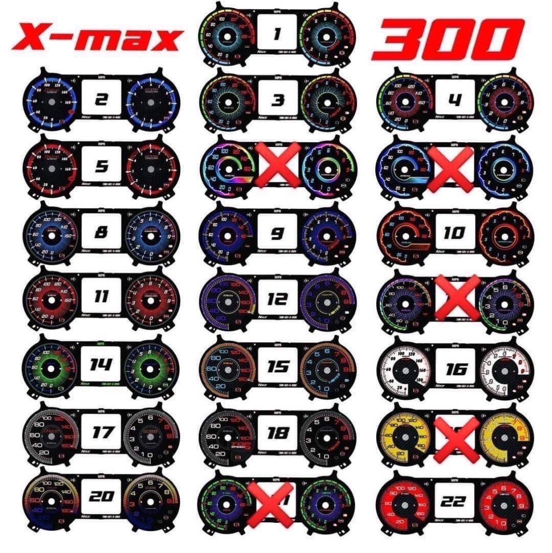 Xmax 300 250 Speedometer Speedo meter dash Skin, Motorcycles ...