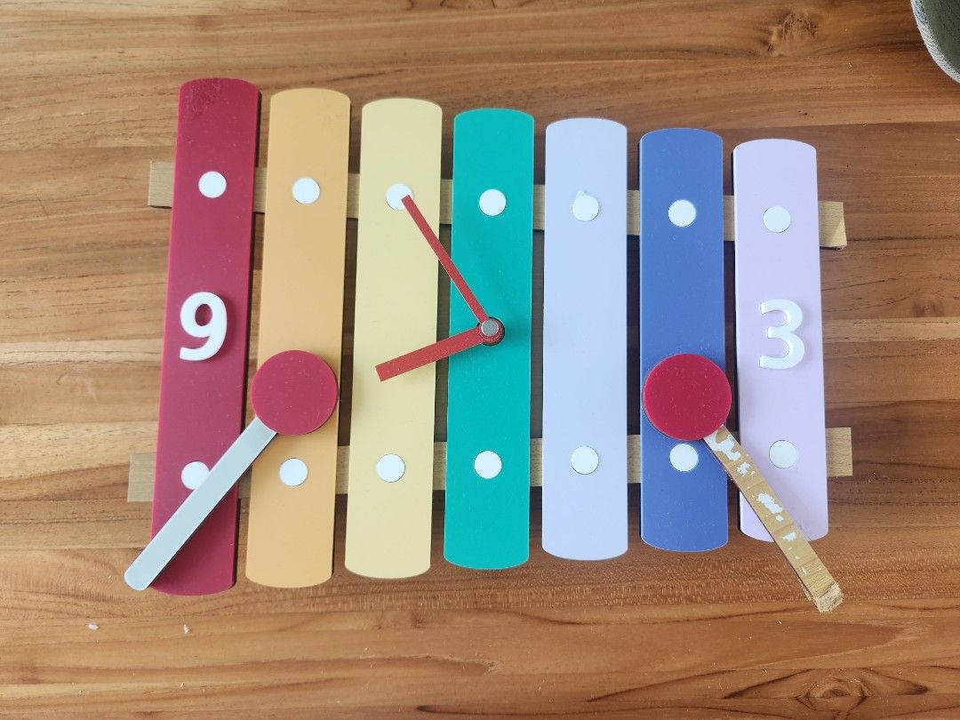 Xylophone Clock, Furniture & Home Living, Home Decor, Clocks on Carousell
