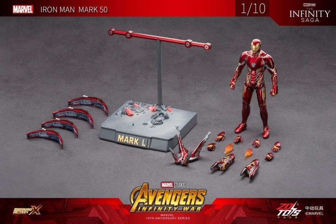 Zdtoys Iron Man Mark 50 Infinity Saga Avengers Infinity War 1/10 Scale ...