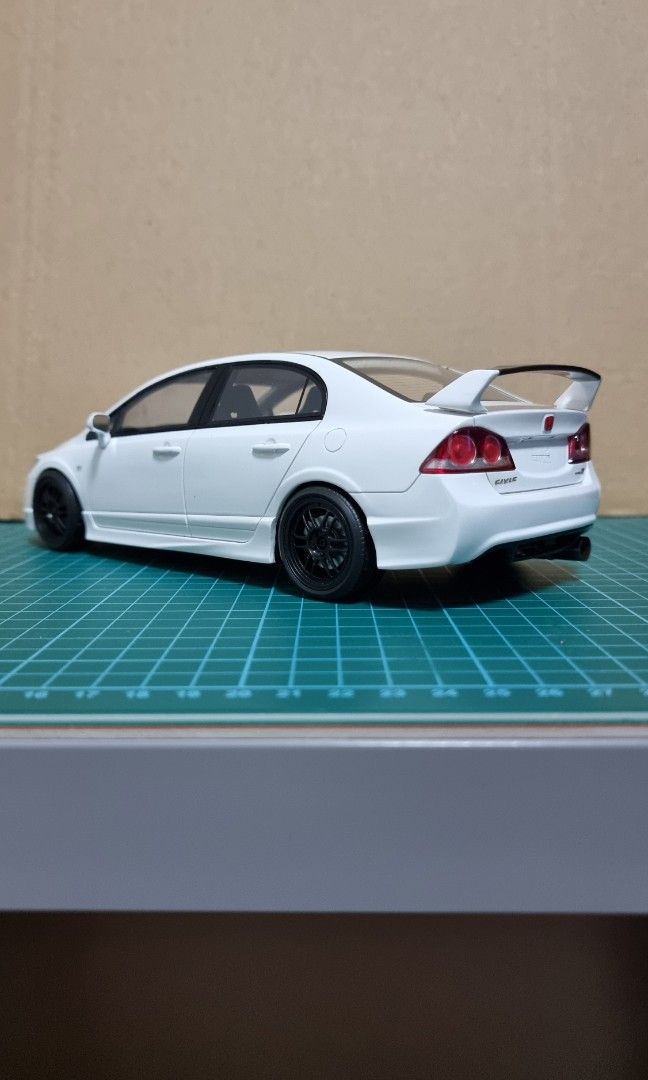 1:18 1/18 Otto Otto Model Otto Mobile Honda Civic Type-R FD2R FD2 White ...