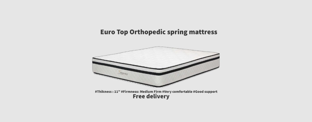 11"Euro Top Orthopedic Spring Mattress Available #Free Delivery ...