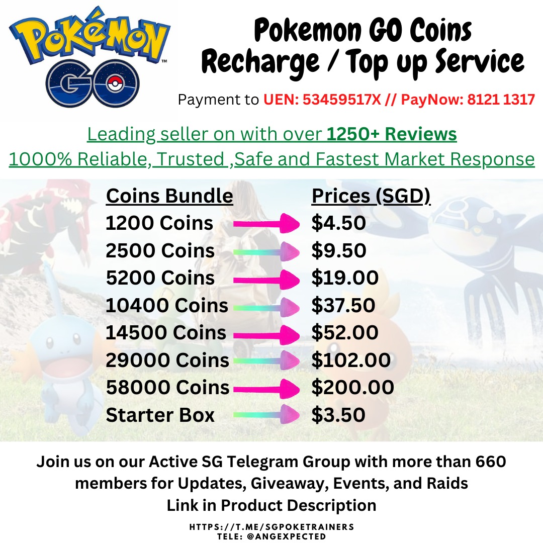 [1350+ Reviews] Pokemon Go top up PokeCoins | Pokego coins | Pokemon Go ...