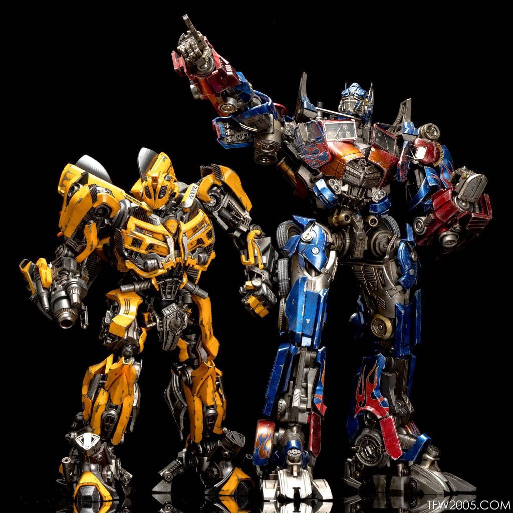 3A threezero transformers DOTM Optimus prime and bumblebee premium ...