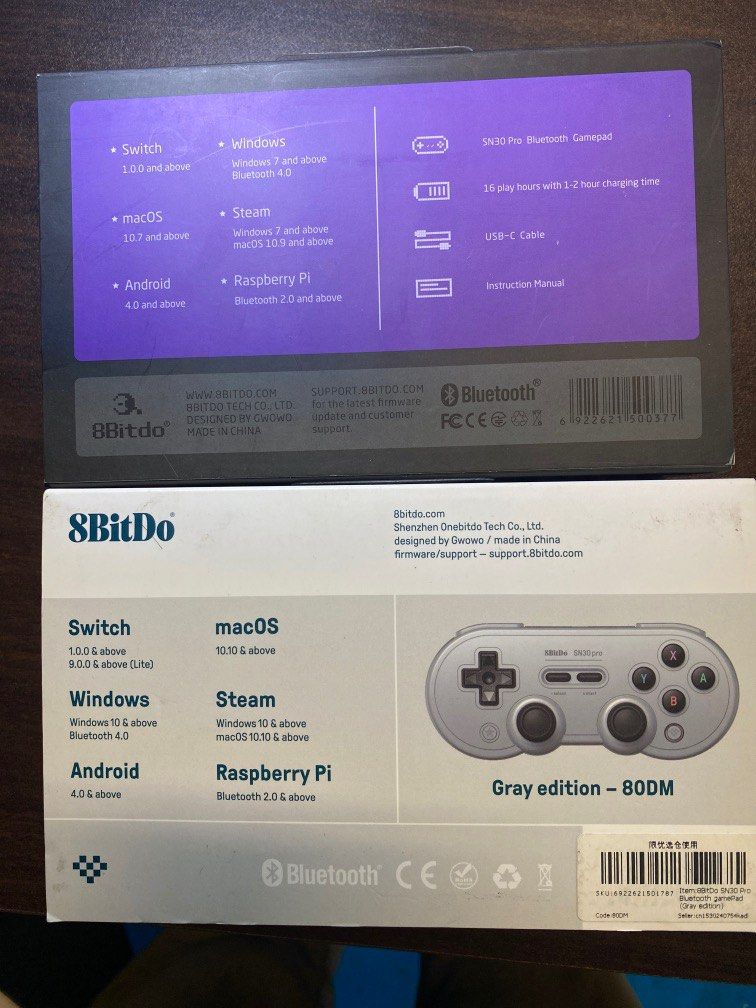 88Bitdo SN30 Pro Controller for Windows, Switch, Android,macOS,Steam ...
