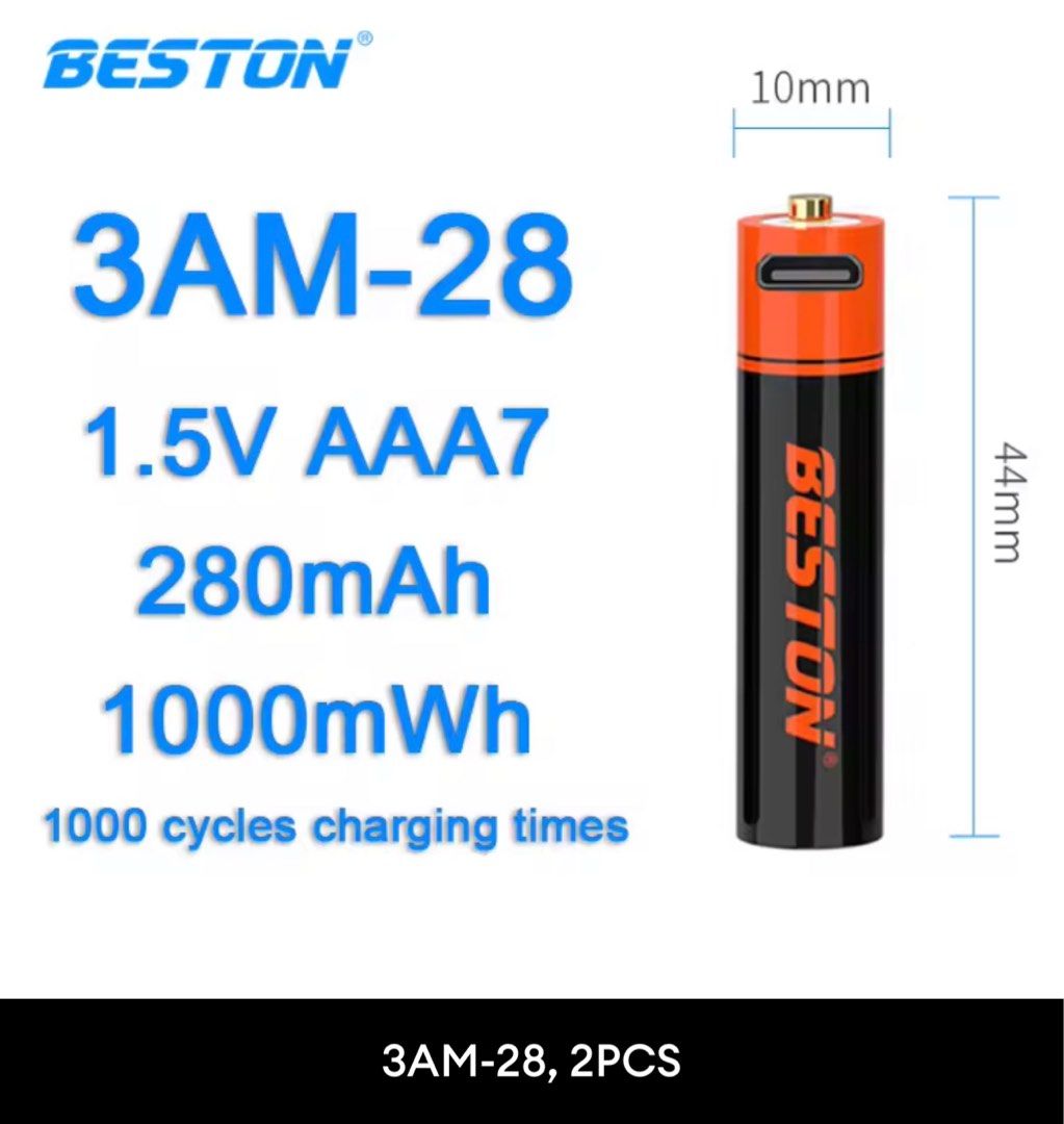 AA/AAA Battery | Rechargeable Lithium Li Ion Battery Cell with Micro ...