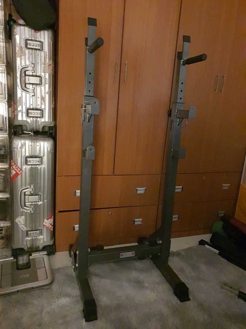 Adjustable bench press rack with tricep bar, Sports Equipment, Exercise ...