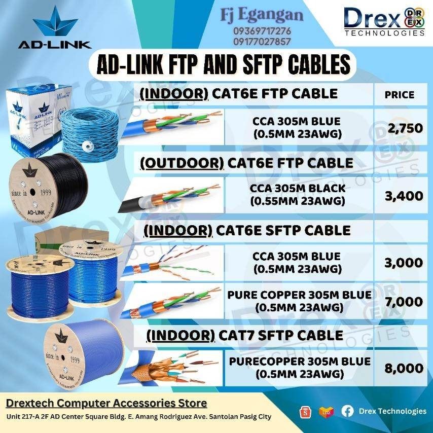 AD-LINK UTP CABLES AND NETWORK ACCESSORIES, Computers & Tech, Parts ...