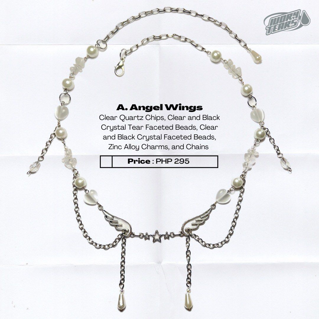 Angel Wing Necklace (Grunge, Fairycore, Cottagecore, Y2K, Alternative ...
